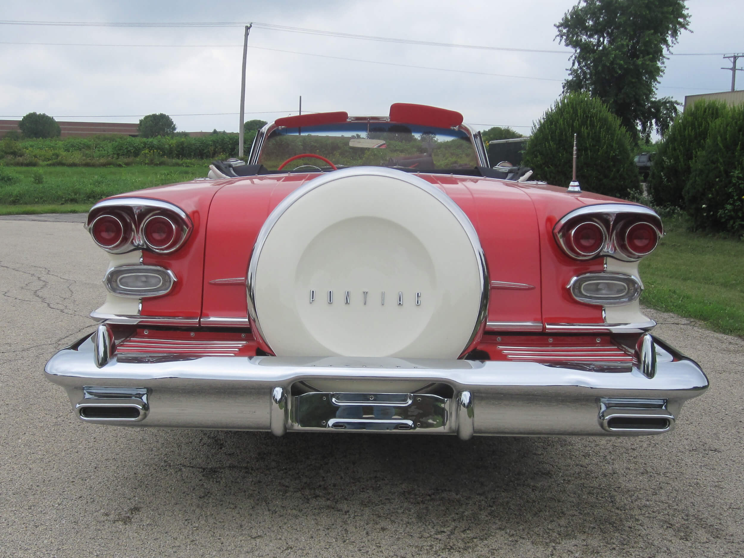 1958 Pontiac Bonneville Ragoon Red and Patina Ivory Convertible 370cu ...