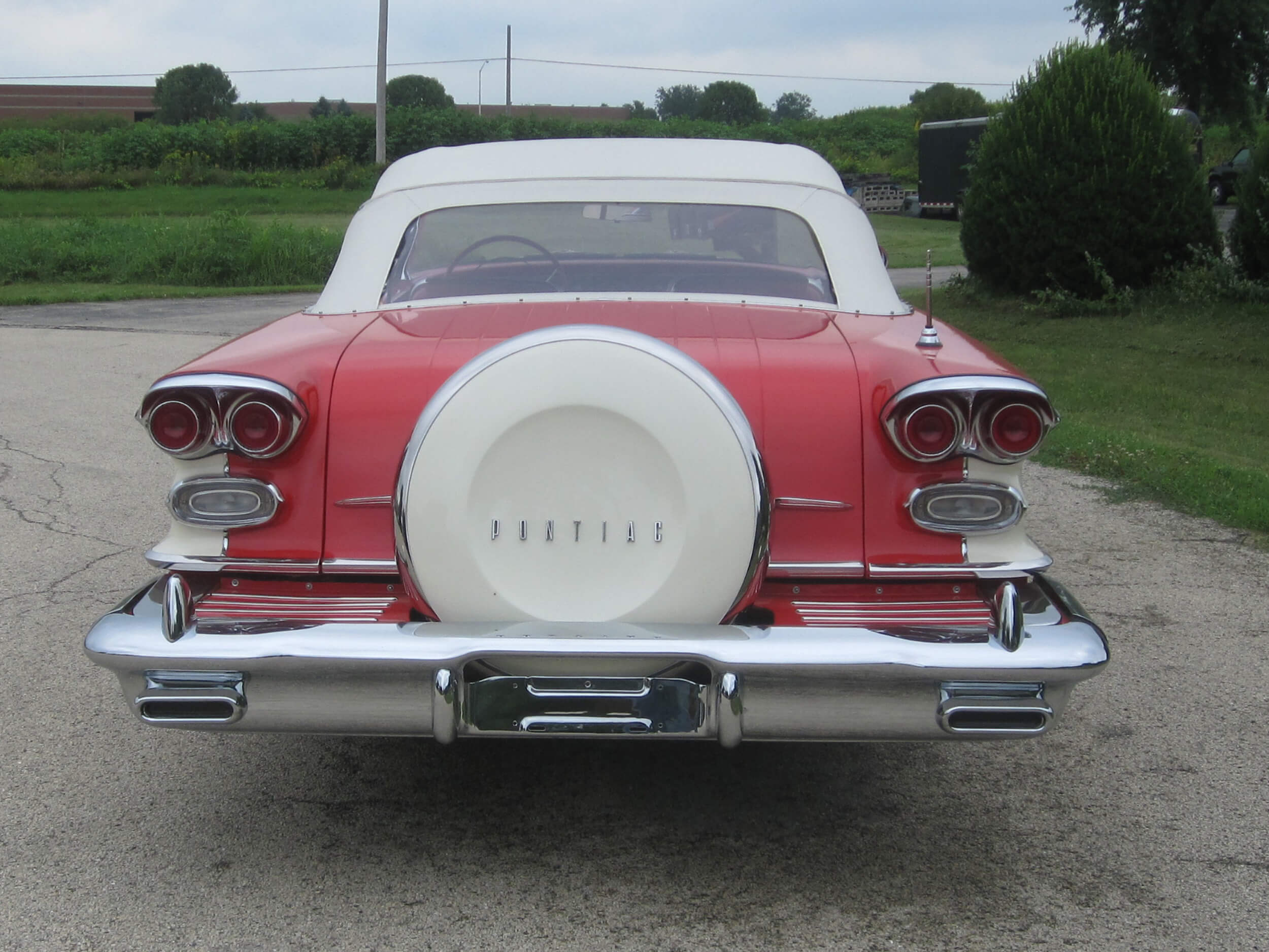 1958 Pontiac Bonneville Ragoon Red and Patina Ivory Convertible 370cu ...