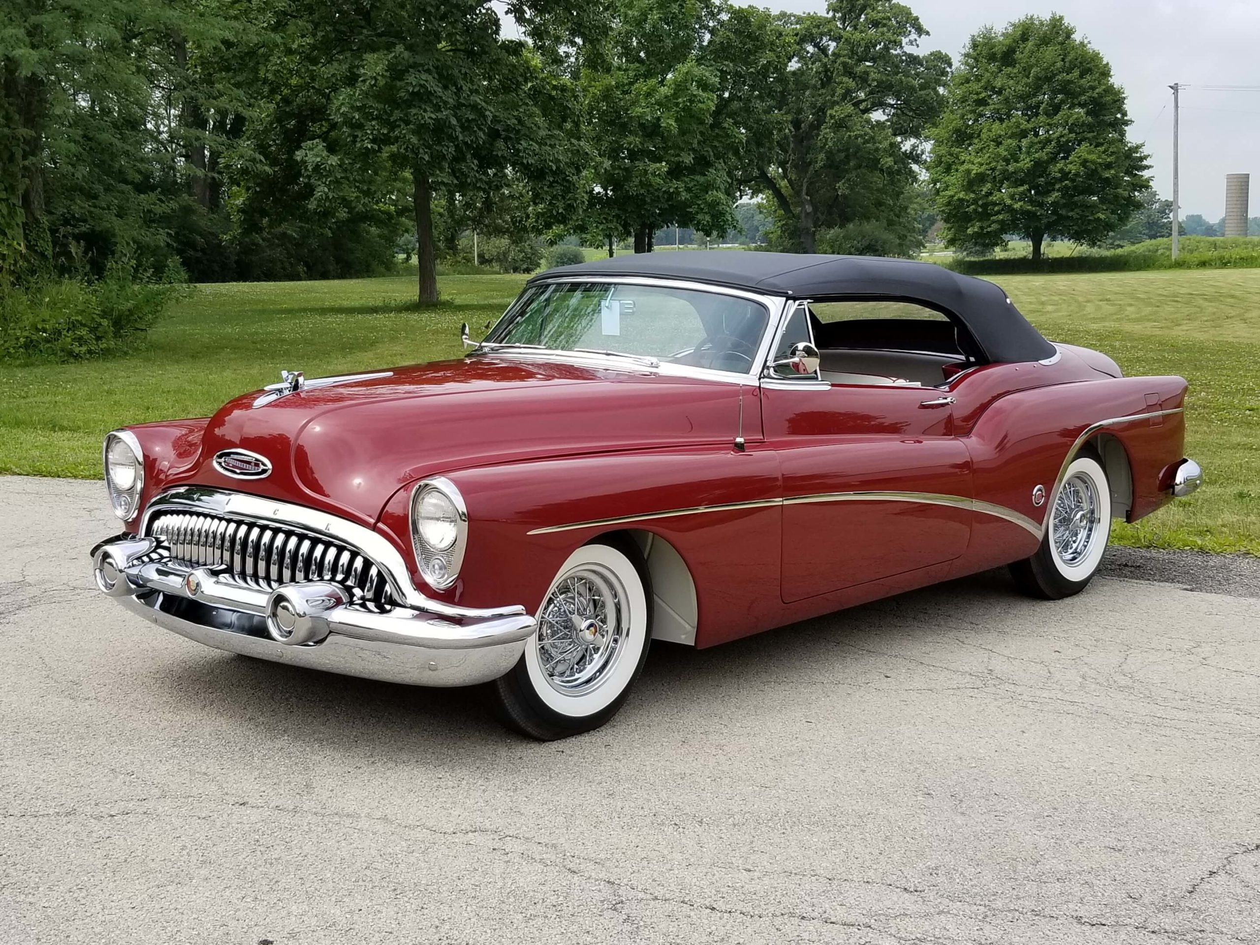 1953 Buick Roadmaster Skylark Manderin Red Convertible 322cu/188 hp ...