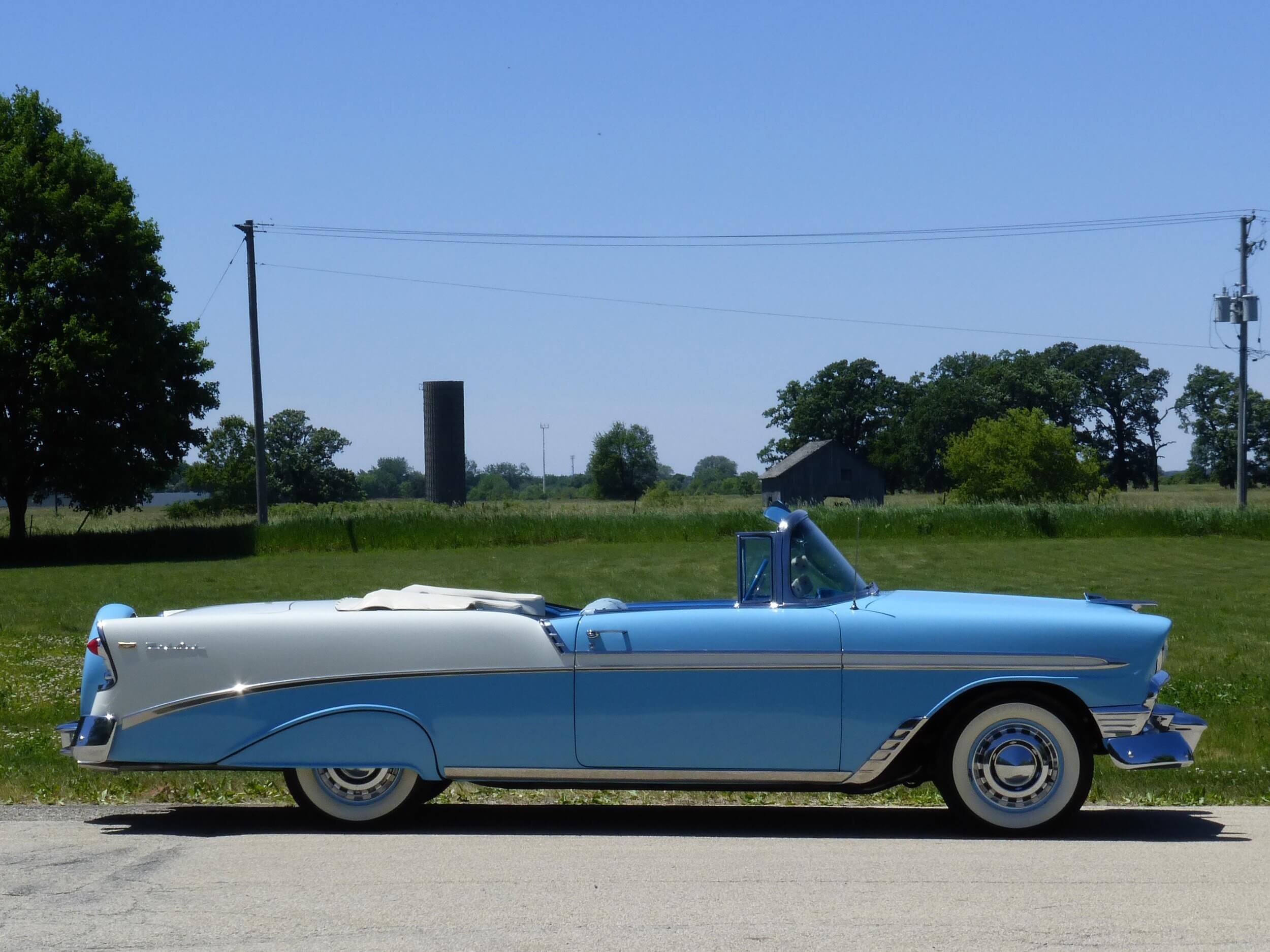 1956 Chevrolet Bel Air Nassau Blue and India Ivory Convertible, Body ...