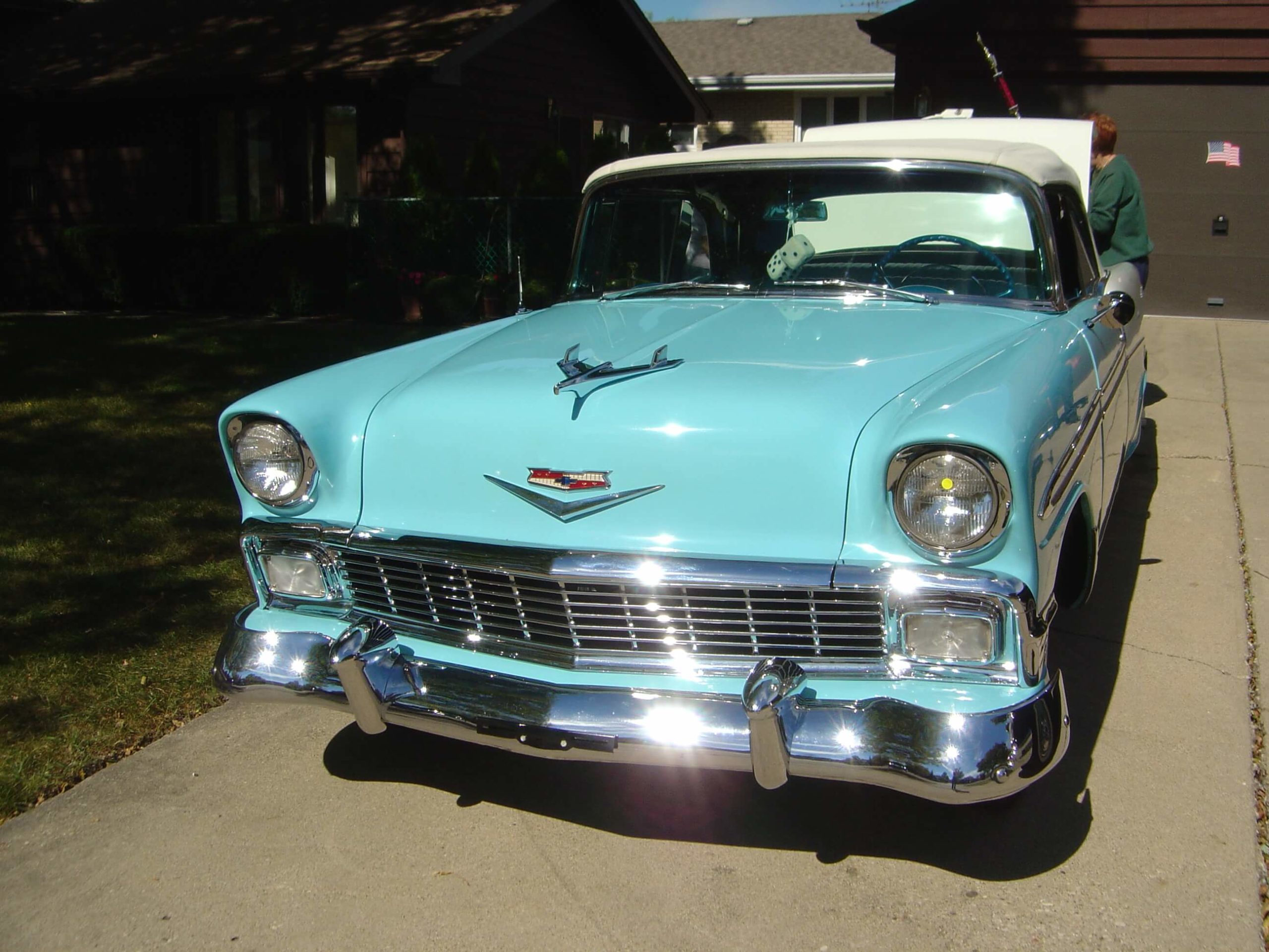 1956 Chevrolet Bel Air Nassau Blue and India Ivory Convertible, Body ...