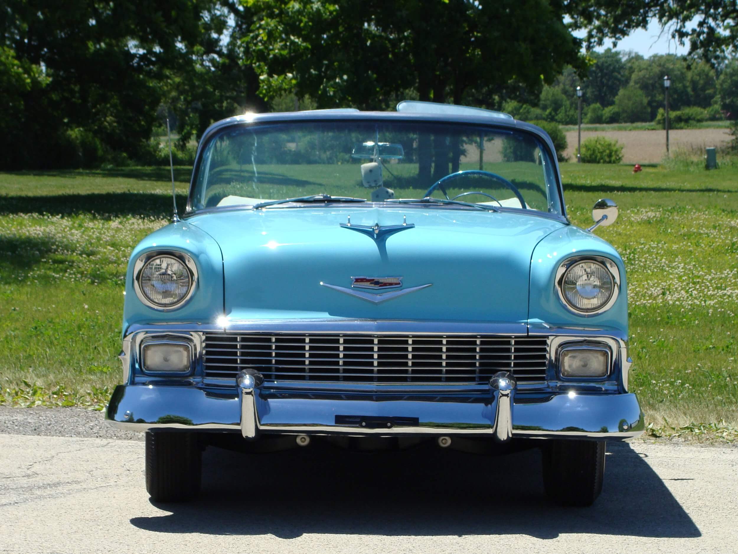 1956 Chevrolet Bel Air Nassau Blue and India Ivory Convertible, Body ...