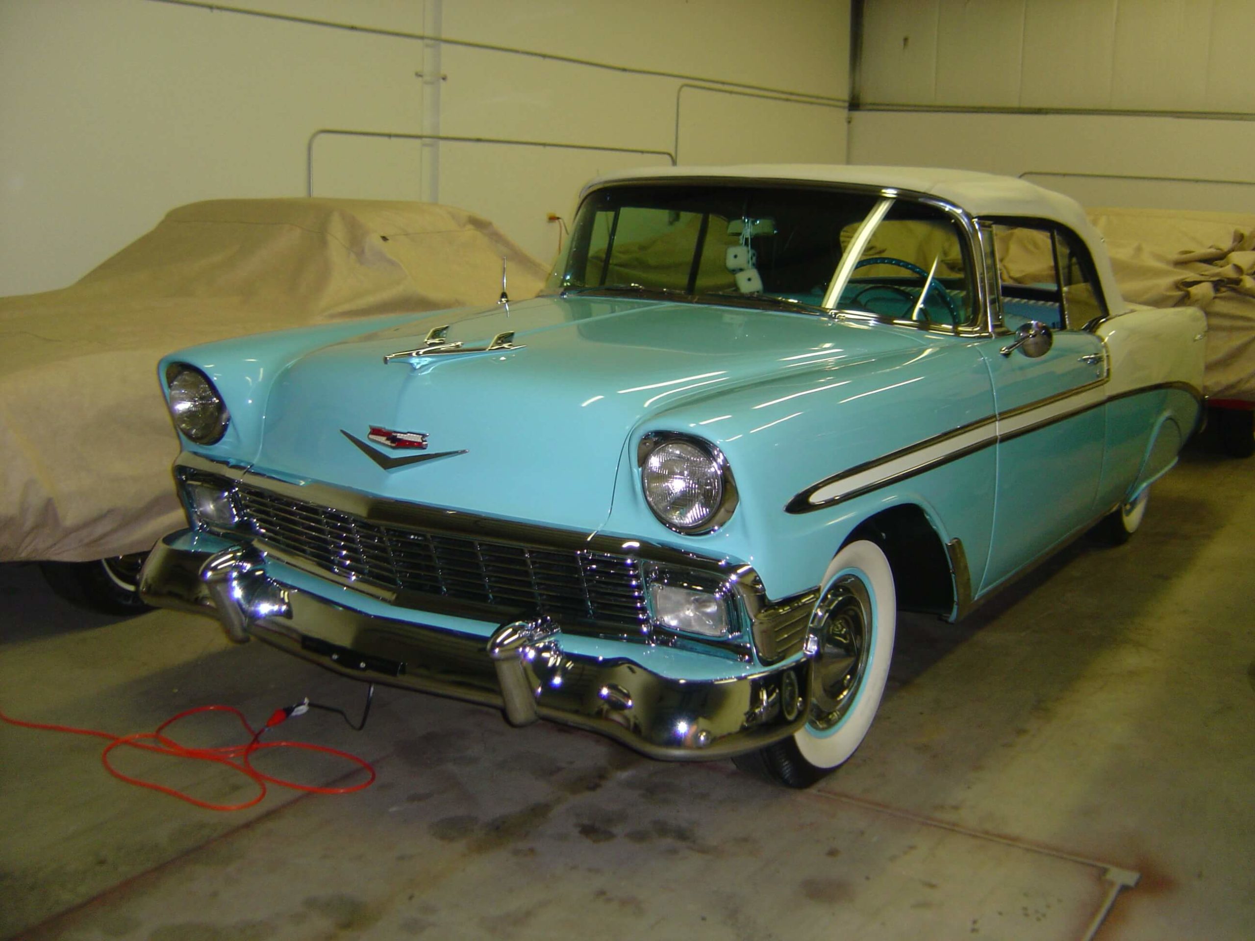 1956 Chevrolet Bel Air Nassau Blue and India Ivory Convertible, Body ...