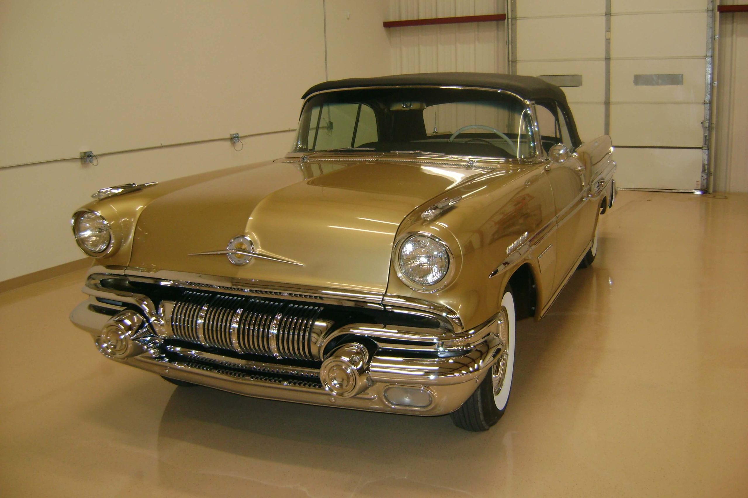 1957 Pontiac Bonneville Gold Convertible – 1 of 1 Painted Gold 347cu ...