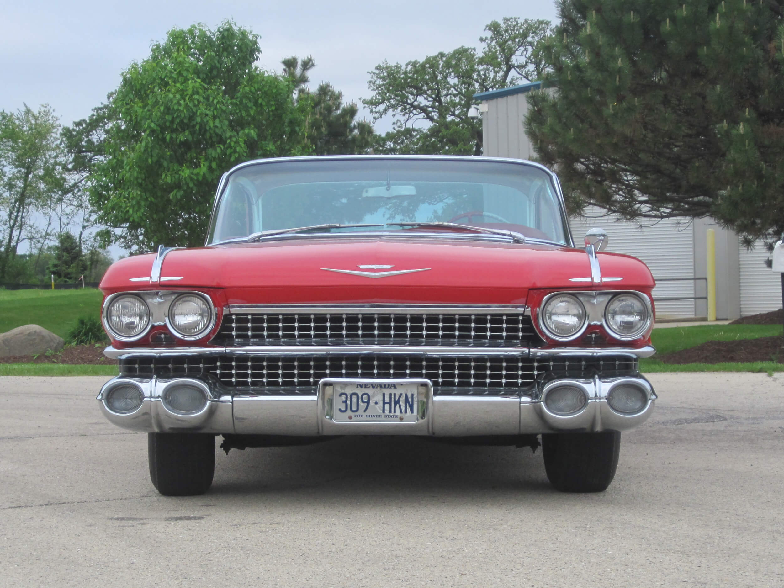 1959 Cadillac Coupe DeVille Red 2 Door Hardtop 390cu/325hp | Frank's ...